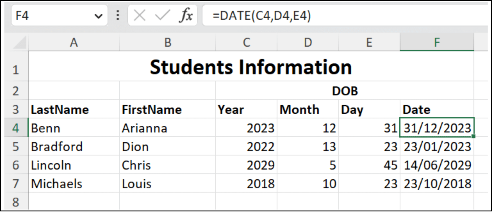 Advanced Excel Functions